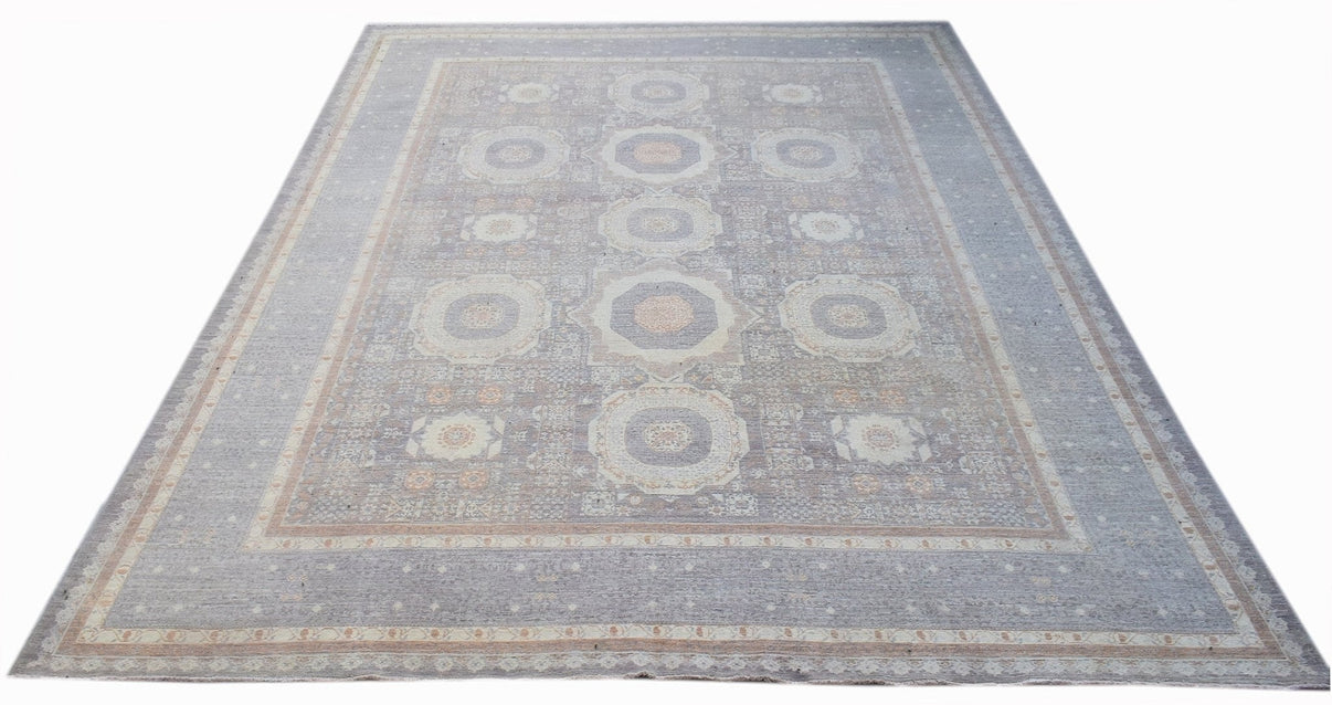 Handmade Transitional Afghan Chobi Mamluk Rug | 352 x 268 cm | 11'7" x ...